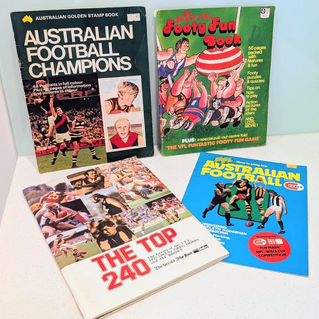 VINTAGE FOOTY BOOKS AFL VFL NFL Australian Rules Football $59.95 ...