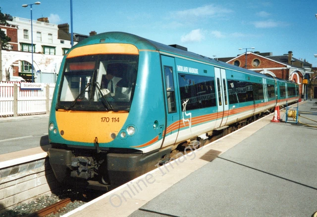 RAILWAY PHOTO 6X4 Class 170 DMU 170114 Scarborough Stn 15/9/01 Midland ...