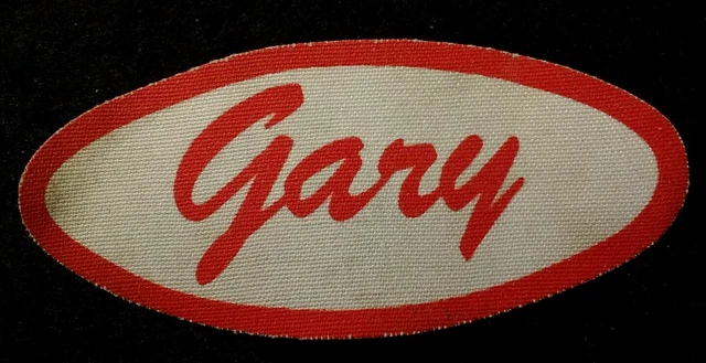 GARY VINTAGE 1960S Cursive Name Patch Uniform Shirt Iron On RARE Bronx ...