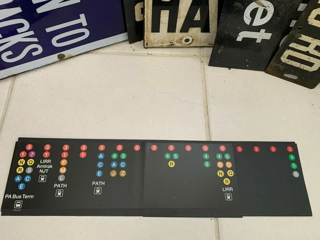 VINTAGE MTA TAPEOVER Segno Mylar Lirr Path #1 #3 #7 #A #J #Z Nyc Subway ...