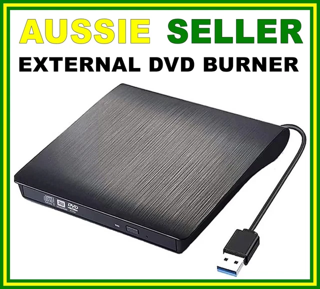 EXTERNAL DVD DRIVE CD USB 3.0 Writer Burner Player for PC Laptop ...