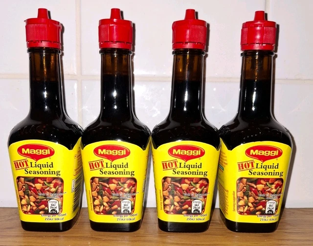 MAGGI HOT LIQUID Seasoning 119g/100ml Pack of 4 Free UK Delivery Free ...