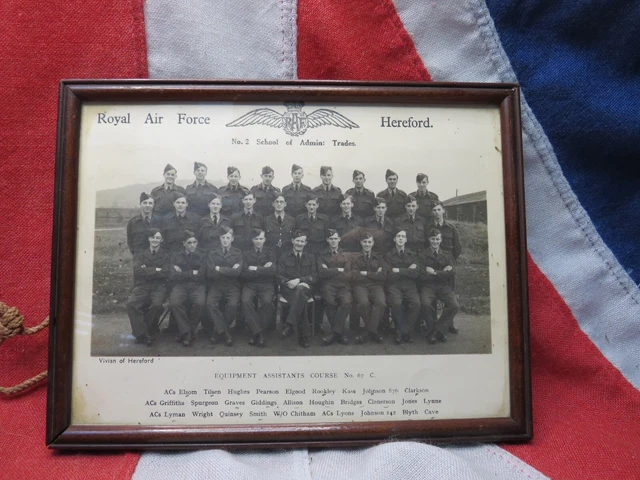 POST WWII / 1950's RAF Royal Air Force Hereford Group Photograph, Named ...