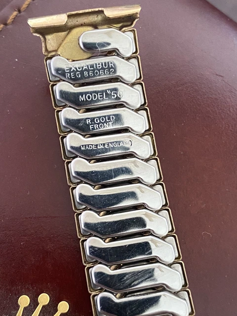EXCALIBUR ROLLED GOLD Expandable Watch Strap For Vintage Watch 19mm ...
