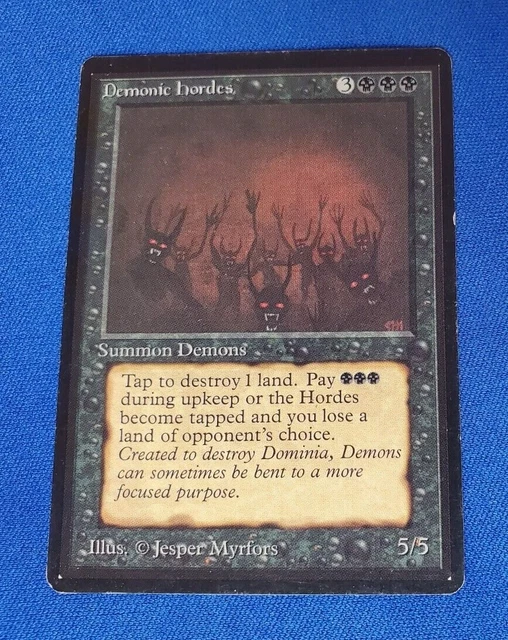 CARTE MP/LP ANGLAISE Magic the Gathering MTG Beta Demonic Hordes créature noire EUR 354,22 ...