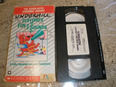 CLIFFORD'S FUN WITH Sounds VHS Vintage Scholastic Learning Library with ...