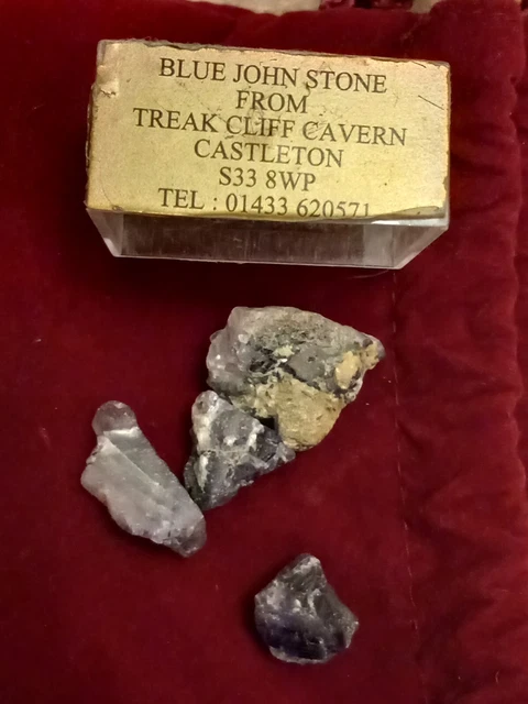 BLUE JOHN STONE Mineral Specimens Treak Cliff Cavern Castleton ...