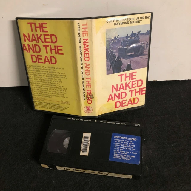 THE NAKED AND THE DEAD Rare Ex-Rental VHS VINTAGE VIDEO (cut slick ...