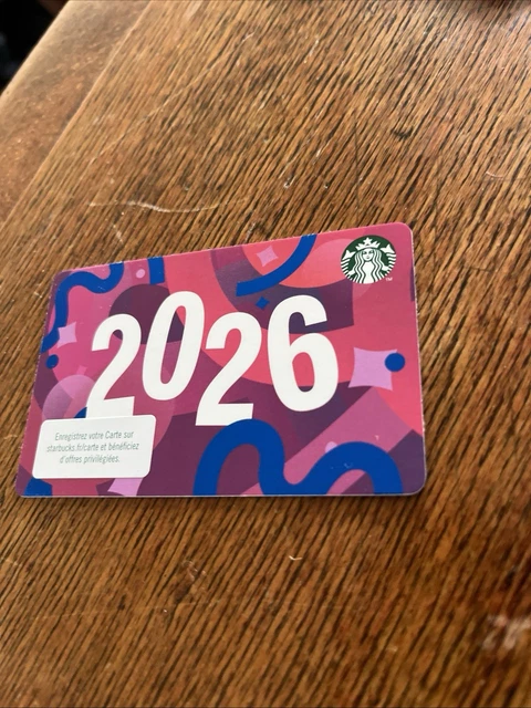 CARTE CADEAU STARBUCKS FRANCE 2026 NEW YEAR GIFT Card New Neuve EUR 2 ...