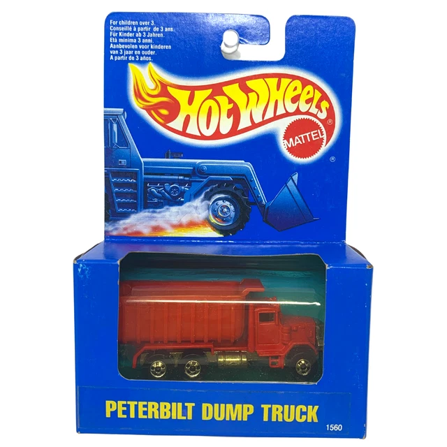 HOT WHEELS BLUE Box Peterbilt Dump Truck 1:64 Diecast Vintage $44.99 ...