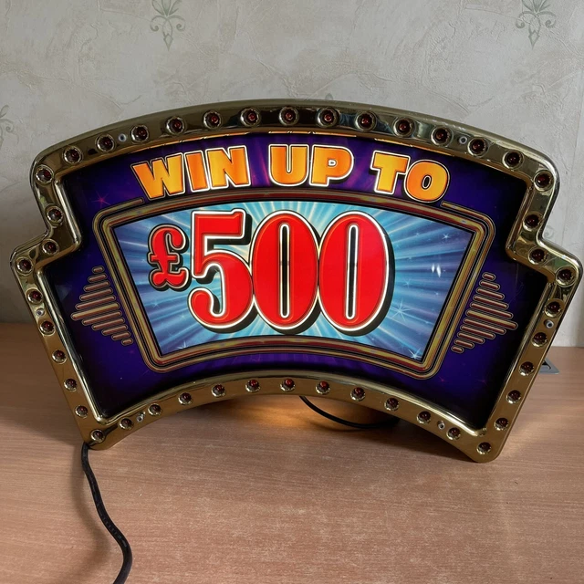 GENUINE WORKING AMUSEMENT Arcade Fruit Machine Light Box Man Cave Bar ...