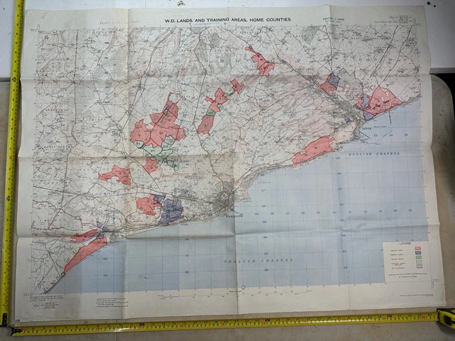 ORIGINAL BRITISH ARMY Training Map - Home Counties Training Area EUR 9 ...