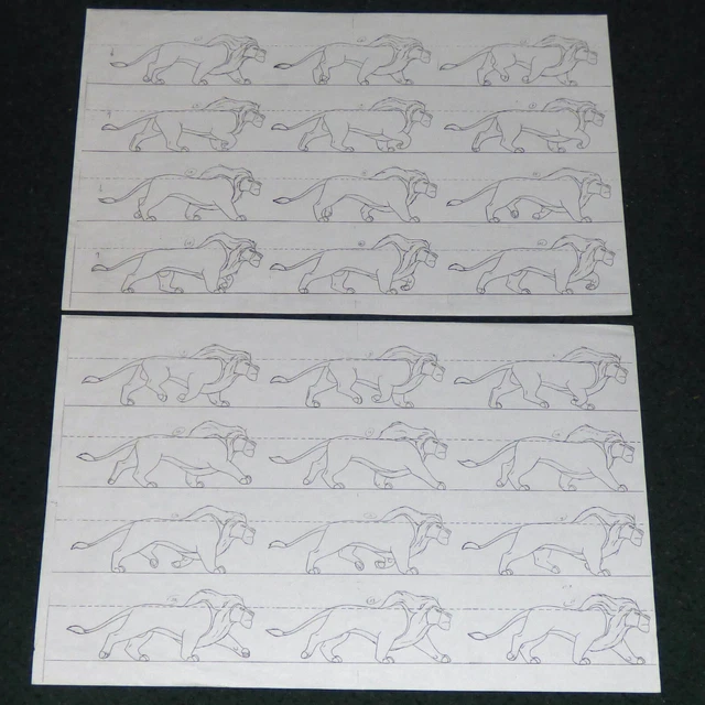 WALT DISNEY THE Lion King 1994 Mufasa Walk Cycle Original Production ...