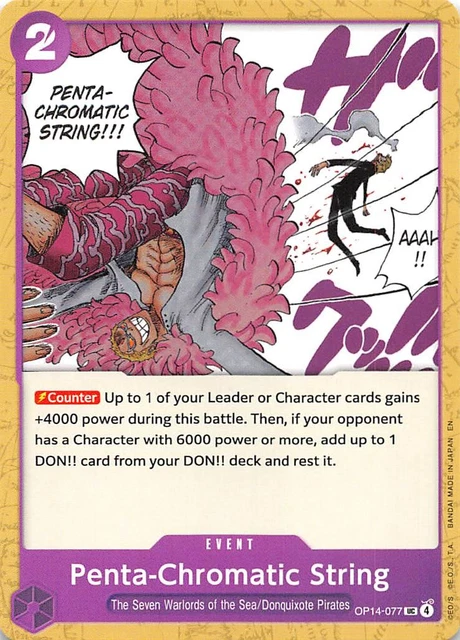 PENTA-CHROMATIC STRING OP14-077 The Azure Sea's Seven One Piece £1.42 ...