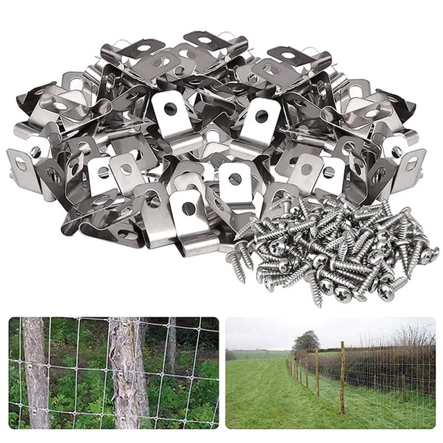 CLIPS DE CLÔTURE en aluminium 100PCS pour installation facile et ...