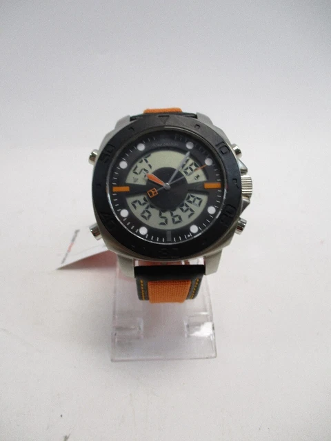 BOSS ORANGE MEN'S Ana-Digital Wrist Watch Orange Canvas Strap ...