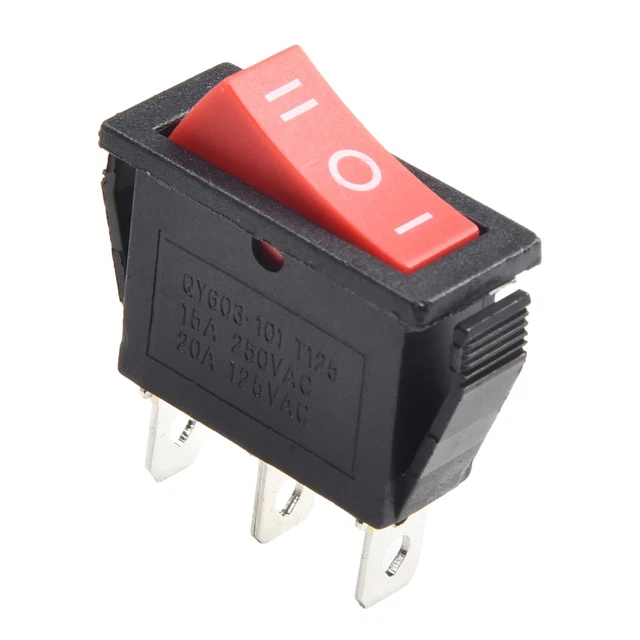 INTERRUPTEUR ?? BASCULE rouge ON OFF ON de haute qualit?? 15A 250V 20A ...