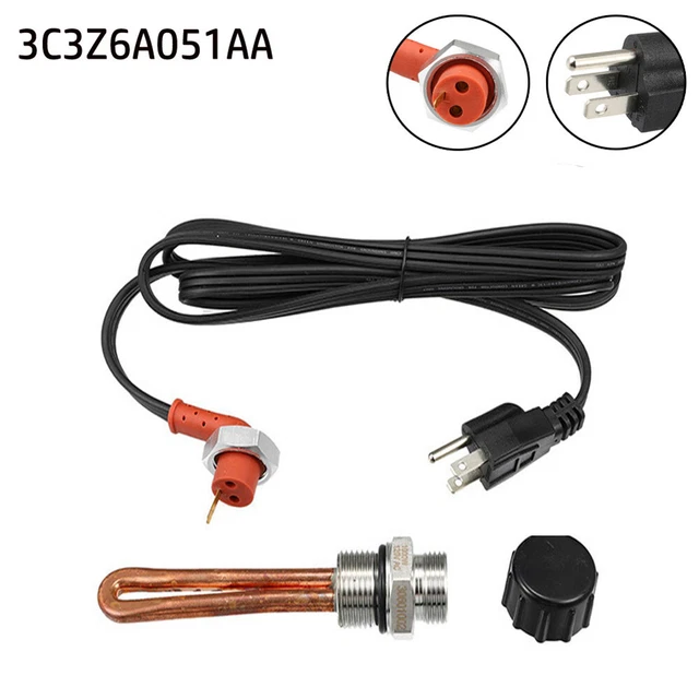 1SET ENGINE BLOCK Heater Element With Cord For Ford F250 350 450 550 ...