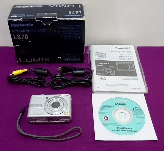 PANASONIC LUMIX DMC-LS70 7.2 MP Digital Camera - Silver - Very Good ...