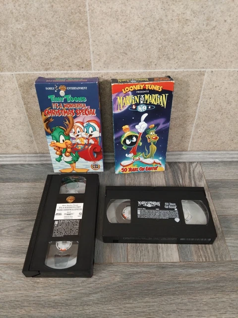VHS TINY TOONS Its A Wonderfull Christmas & Looney Tunes Marvin The ...