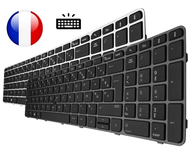 CLAVIER ORIGINAL FRANÇAIS AZERTY pour HP EliteBook 755 G3 / G4 - 850 G3 ...