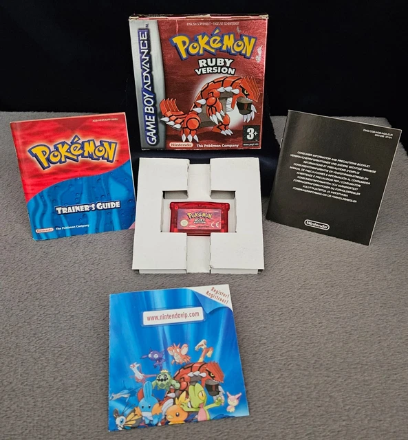 POKEMON RUBY VERSION Complete In Box Genuine Nintendo Gameboy Advance ...