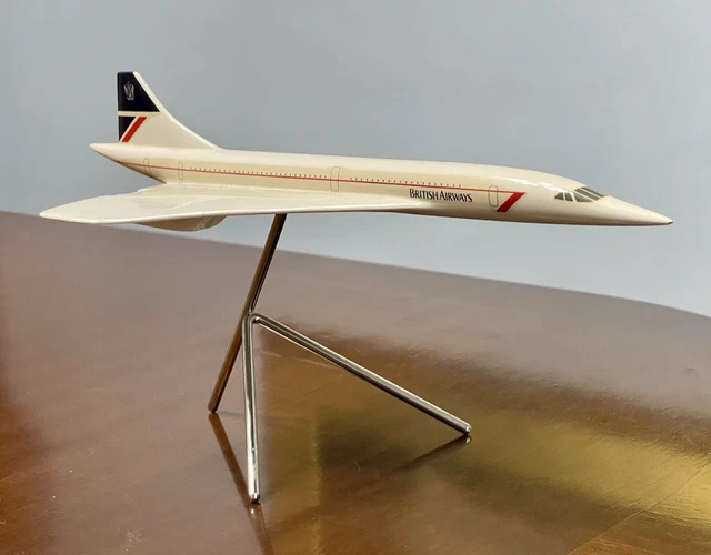 RARE CONCORDE MODEL British Airways Livery Made By SPACE MODELS LONDON ...