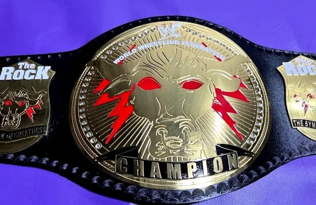 WWE BELT THE Rock Brahma Bull Replica Championship Title Belt 2MM Brass ...