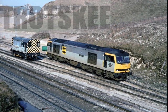 35MM SLIDE BR British Rail Diesel Loco Class 60 60032 Peak Forest 1995 ...