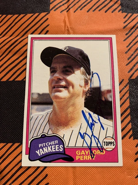 CARTE SIGNÉE GAYLORD Perry 1981 Topps Yankees Auto HOF EUR 27,68 ...