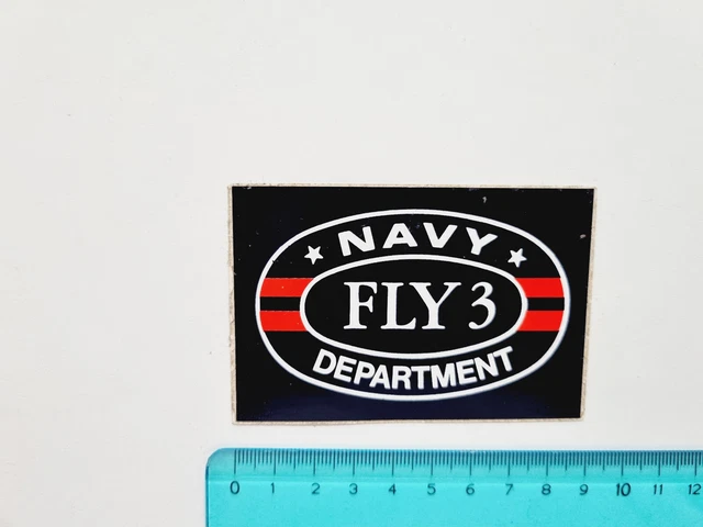 ADESIVO NAVY FLY 3 DEPARTMENT STICKER AUTOCOLLANT VINTAGE 80s ORIGINAL ...