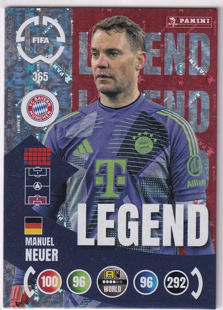 PANINI 2025 FIFA Club World Cup 25 Card No. 365 Manuel Neuer Legend EUR ...