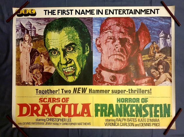 SCARS OF DRACULA / Horror Of Frankenstein (1970) Original Hammer Horror ...