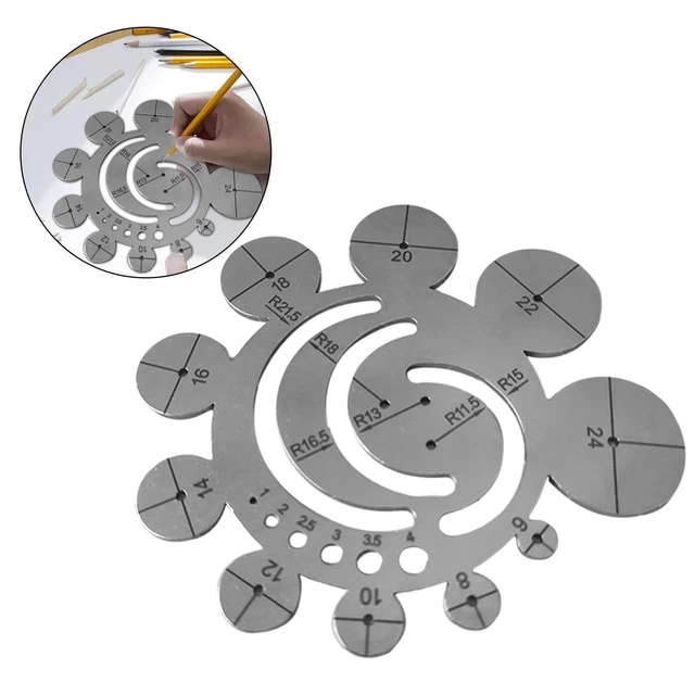 RÈGLE DE COUPE de coin rond multifonctionnel modèles de dessin sur ...