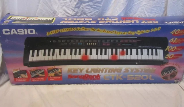 CASIO CTK-520L SONG Bank Keyboard With Key Lighting System - £50.00 ...