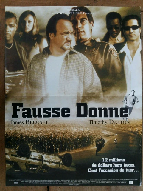 AFFICHE FAUSSE DONNE Louis MORNEAU Timothy DALTON James BELUSHI 40x60cm ...