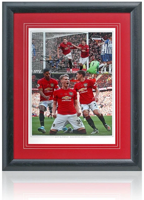 SCOTT MCTOMINAY MANCHESTER United Hand Signed 16x12" Montage AFTAL COA ...
