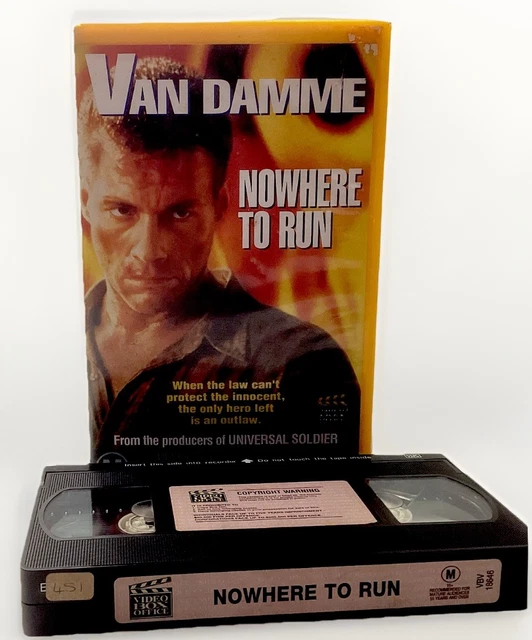 NOWHERE TO RUN VHS Video PAL 1993 Jean Claude Van Damme Martial Arts ...