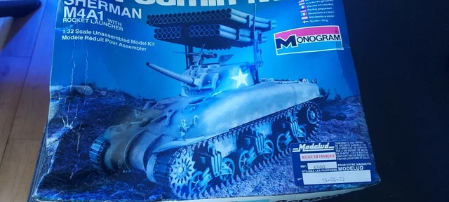 MONOGRAM 1/32 SHERMAN M4A1 Screamin’mini maquette model kit EUR 15,00 ...