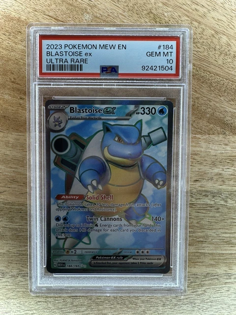 2023 POKÉMON ÉCARLATE & Violette 151 Anglais BLASTOISE EX 184/165 PSA 10 GEM-COMME NEUF EUR 56 ...
