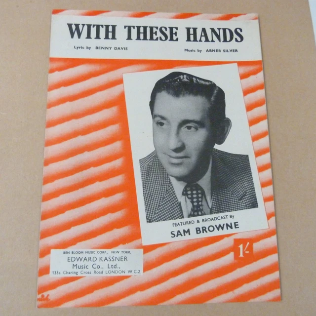 SONG SHEET WITH THESE HANDS Sam Browne 1950 EUR 5,98 - PicClick FR