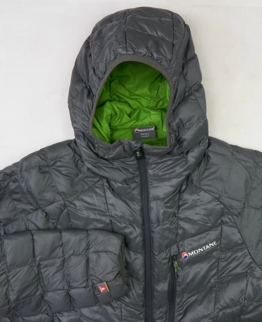 MONTANE PERTEX QUANTUM Primaloft Hooded Puffer Jacket Mens Size Small S ...