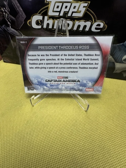 PRESIDENT THADDEUS ROSS 2025 Topps Chrome Marvel Studios Captain ...