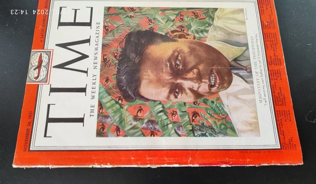 RAMON MAGSAYSAY OF The Philippine Time Magazine 1951 November 26 £39.21 ...