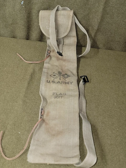 WWI US ARMY Signal Corps Flag Carrier marked Russell Apr. 1918 £14.34 ...