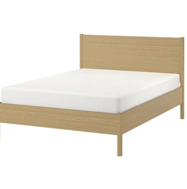 TONSTAD DOUBLE BED Frame Oak £89.10 - PicClick UK