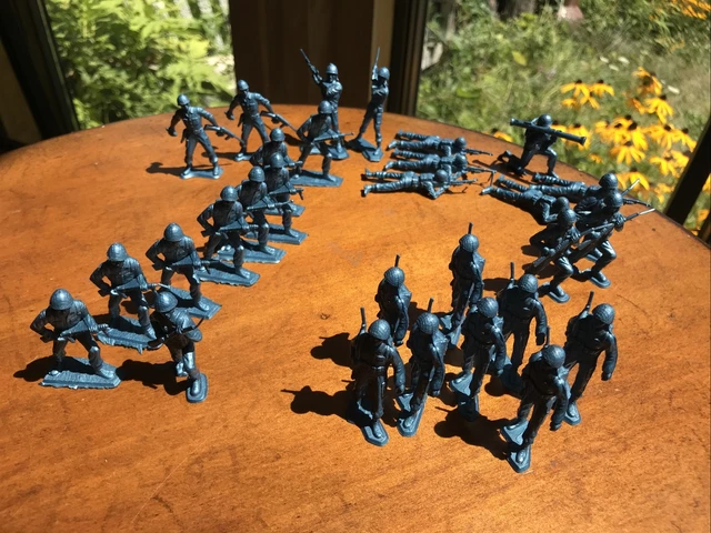 VINTAGE MPC WWII US Army Infantry 30 Metallic Blue 50mm Plastic Toy ...