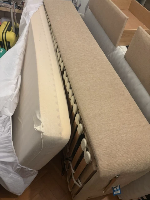 ADJUSTABLE ELECTRIC SINGLE Bed Tempur Mattress Wood Frame Single £1.16 ...