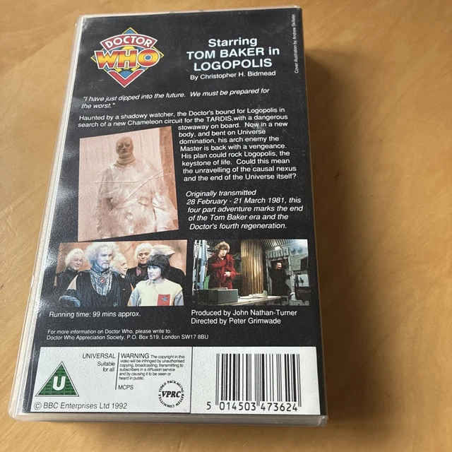 DOCTOR WHO - Logopolis (VHS/H, 1992) Tom Baker 4736 £2.03 - PicClick UK