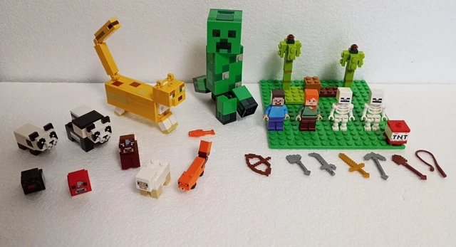 LEGO MINECRAFT BIGFIG Creeper & Ocelot / Also Minifigures Steve Alex ...